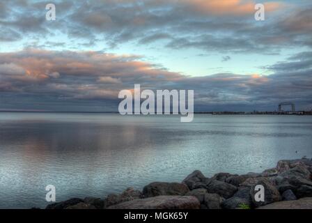 A calm summer night in Duluth, Minnesota Stock Photo - Alamy