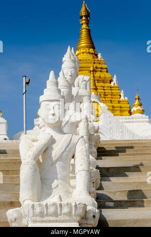 Sat Taw Tar Pagoda, one of the attractions of Mingun, Sagaing Region ...