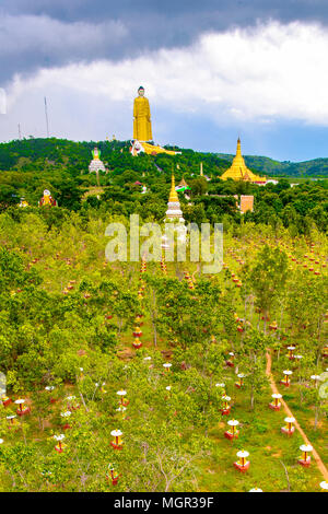 Maha Bodhi Ta Htaung ('a thousand great Bo trees'), a famous Buddhist ...