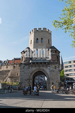 chlodwigplatz with Gate of St. Severin Stock Photo - Alamy