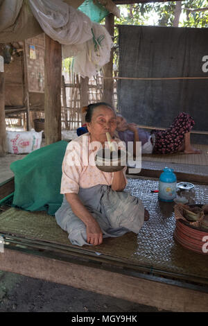 Local Villagers in Myanmar Smoking Cheroots Stock Photo - Alamy