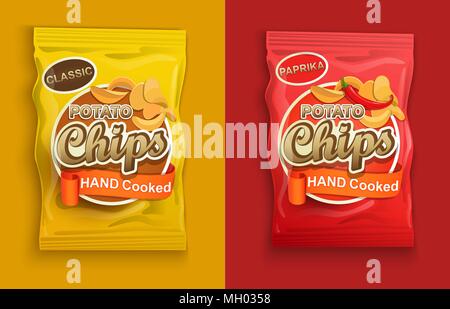 Crispy food potato chips, Traditional Mexico nacho in cartoon style ...