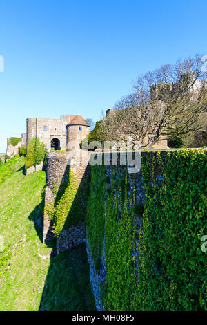 Dover castle, England. Peverell's Gate, fortified gate with side tower ...