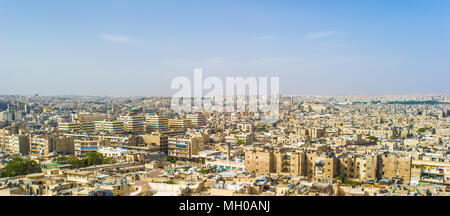 Landscape of Aleppo, Syria, the largest city in Syria and serves as the ...