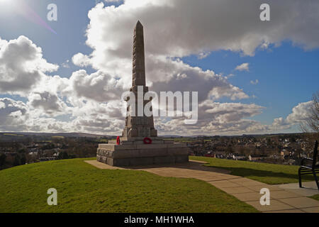 Strathaven War Memorial Monument with Views over the Graveyard towards ...