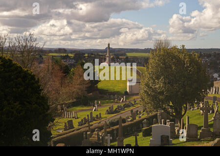 Strathaven War Memorial Monument with Views towards Loudon Hill Stock ...