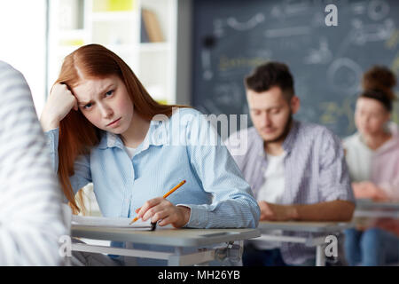 student have difficult test Stock Photo - Alamy