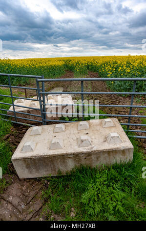 Barrier Control No Unauthorised Access To Motorway Stock Photo - Alamy