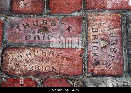 Vintage Thurber bricks from Thurber Texas Stock Photo - Alamy