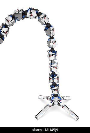 Robotic Tentacle Arm 3d, over white, isolated Stock Photo - Alamy