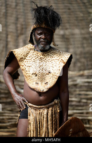 Zulu warrior, KwaZulu Natal, "South Africa Stock Photo - Alamy