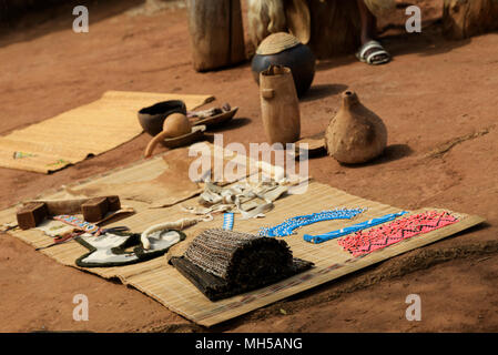 KwaZulu-Natal, South Africa, objects, ethnic jewellery on display at ...