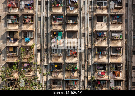 low income housing blocks, mumbai, India Stock Photo - Alamy
