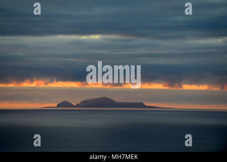 Foula Island at sunset on theist side of Shetland Stock Photo - Alamy