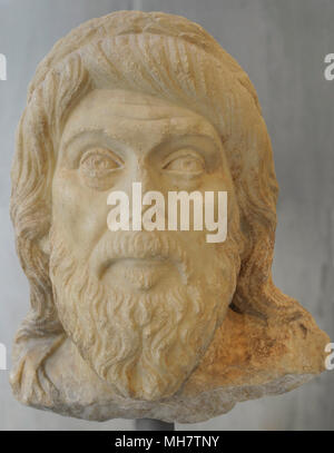 Portrait of a philosopher. The portrait most likely represents the ...