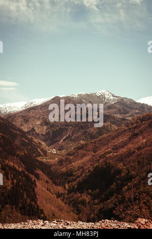 Beautiful mountain landscape in Ajara, Village in beautiful valley ...