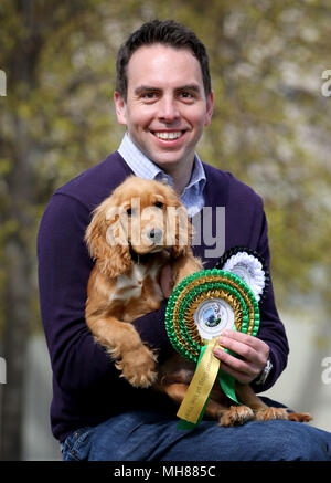 Maurice Golden MSP with his dog Leo after winning the Holyrood Dog of ...