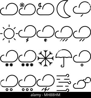 Windy weather flat icons on simple color square backgrounds Stock ...