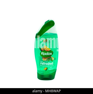 Bottle Of Radox Blue Shower Gel Stock Photo - Alamy