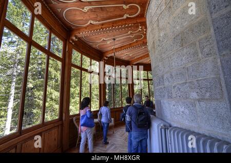 Savoy Castle (Castel Savoia) interior in Gressoney-Saint-Jean in the ...