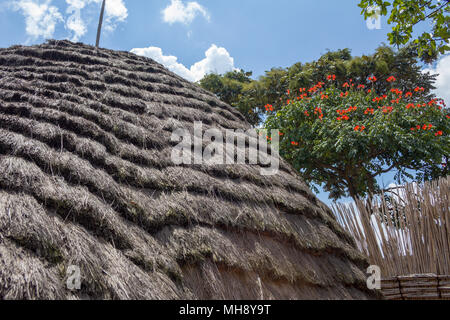 The king's hut at the King's Palace, Nyanza, Rwanda Stock Photo - Alamy