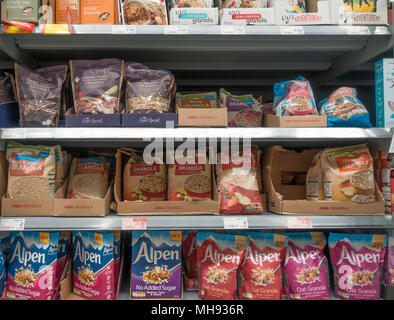 Breakfast cereal on display in UK shop Stock Photo: 3454268 - Alamy