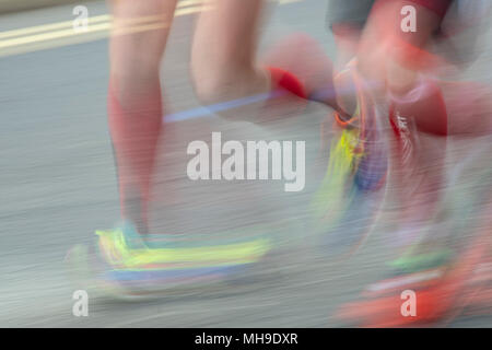 Marathon Runners. Long exposure. London, 2018 Stock Photo - Alamy