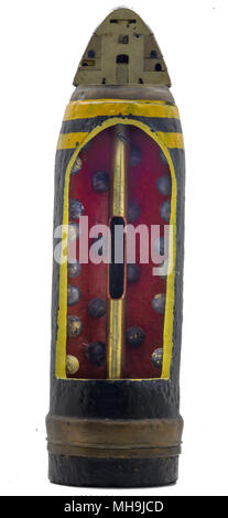 World War II bomb shrapnel damage from 1942 to the exterior of a ...