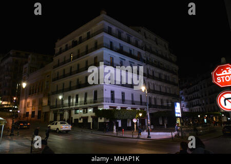 algiers, algeria -- a scene in the the downtown market place of the ...