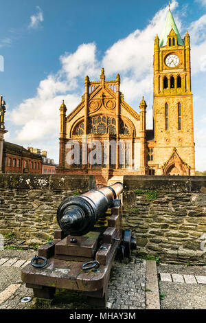 Derrys walls and the Guildhall Derry city county londonderry northern ...