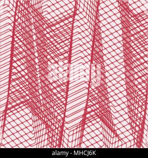 Abstract Red Background with Grid Lines, Rhomb, Template for Futuristic ...