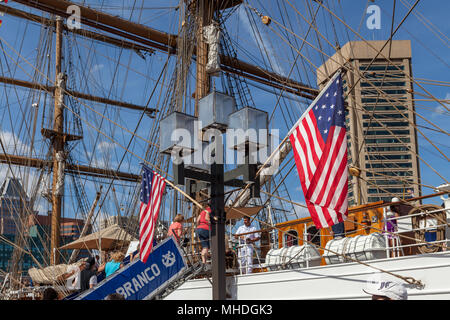 Baltimore, MD, USA - June 16, 2012: There is plenty of activity in the ...