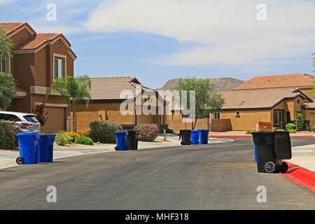 Trash Day in a Tucson Neighborhood Stock Photo - Alamy