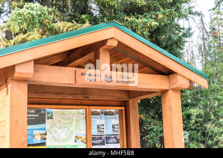 welcome entrance sign at Jasper National Park, Alberta, Canada. Photo ...