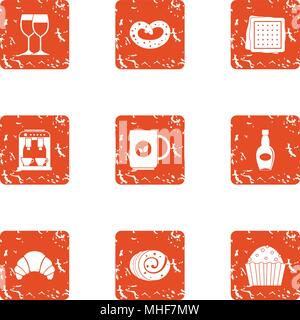 Engagement icons set, grunge style Stock Vector Image & Art - Alamy