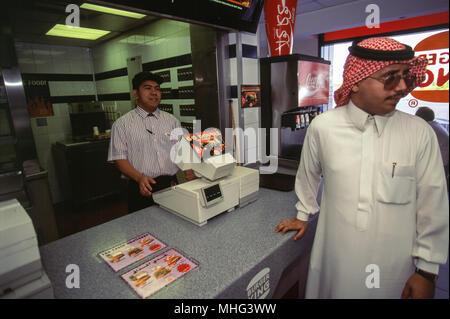 Eating at Burger King in Riyadh, Saudi Arabia Stock Photo - Alamy