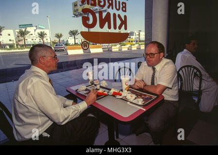 Eating at Burger King in Riyadh, Saudi Arabia Stock Photo - Alamy