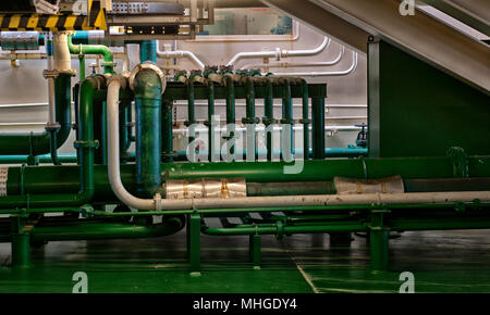 Pipes and ducts onboard a ship Stock Photo - Alamy