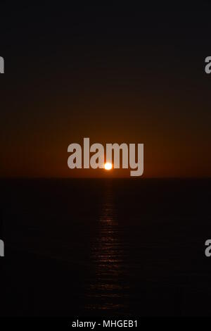 Blazing sunset over the Pacific Ocean taken from Santa Teresa Beach ...