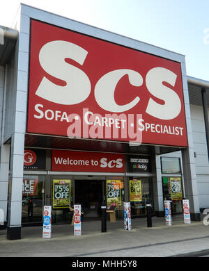 The SCS specialist sofa furniture shop store sign in Norwich , Norfolk ...