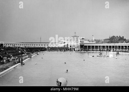 Blackpool Outdoor Swimming Pool (Lido) taken at a works outing (J.P ...