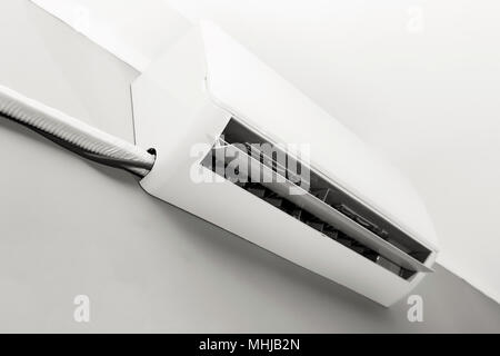 white wall air conditioning control panel with screen and control ...