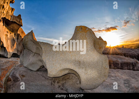 remarcable rocks in south kangaroo island at sunset panorama landscape ...