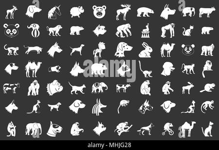 golden animals icon set: owl, bee, deer and dove- vector illustration ...