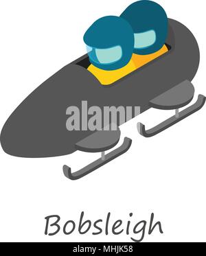Sport bobsleigh icon. Isometric of sport bobsleigh vector icon for web ...
