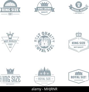 King size logo set, simple style Stock Vector Image & Art - Alamy