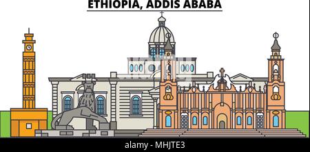 Addis ababa silhouette skyline. Ethiopia - Addis ababa vector city ...