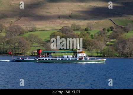 The MV Raven, an Ullswater Steamer in the Lake District National park ...