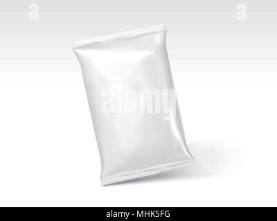 Blank chip package design in 3d illustration isolated on white ...