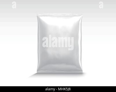 Blank chip package design in 3d illustration isolated on white ...